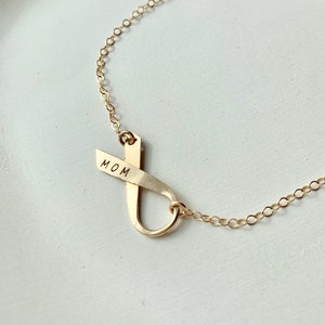 Personalized Breast Cancer Awareness Ribbon Necklace Sideways Ribbon ...