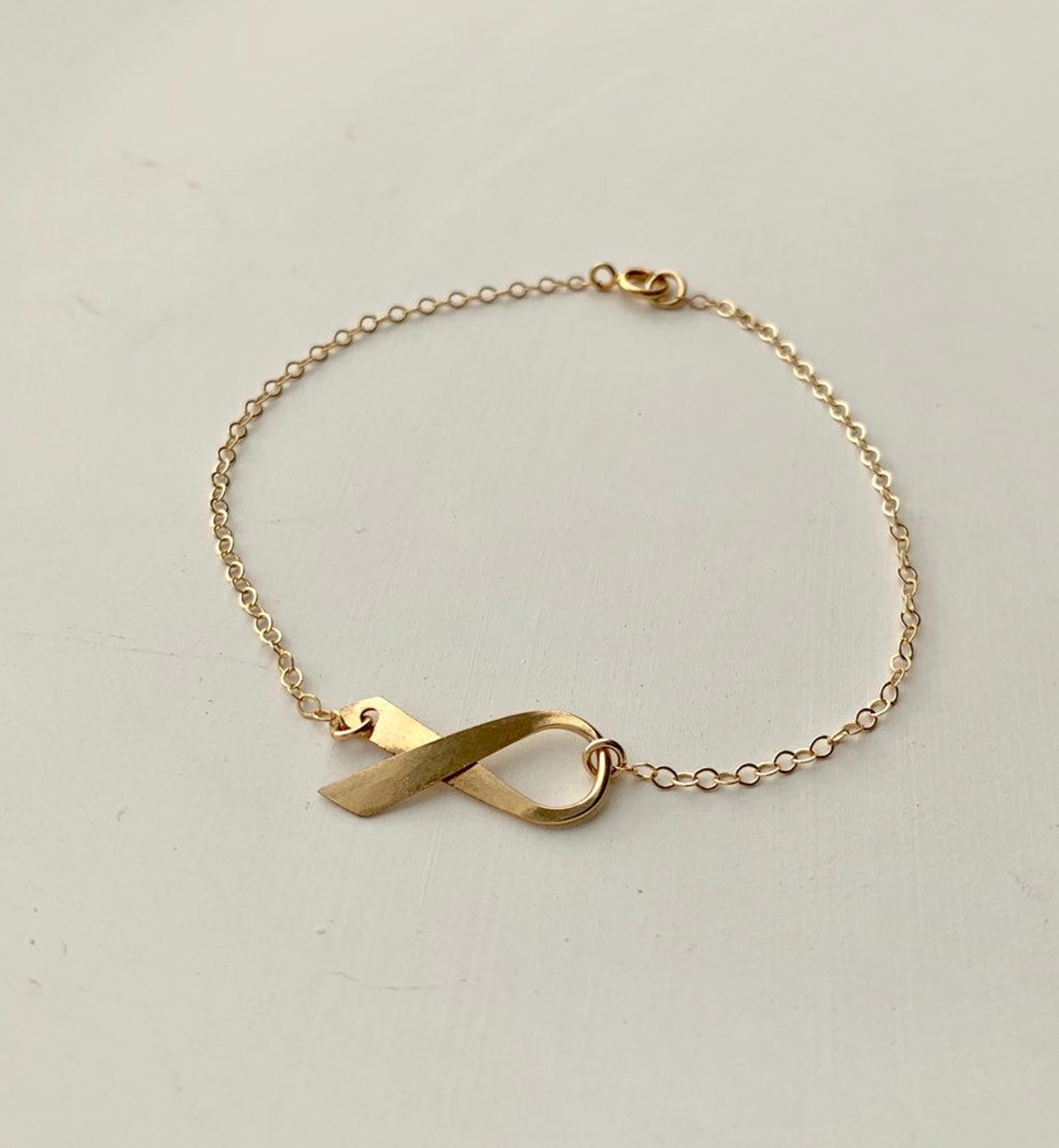 Breast Cancer Ribbon Bracelet Cancer Awareness Bracelet - Etsy