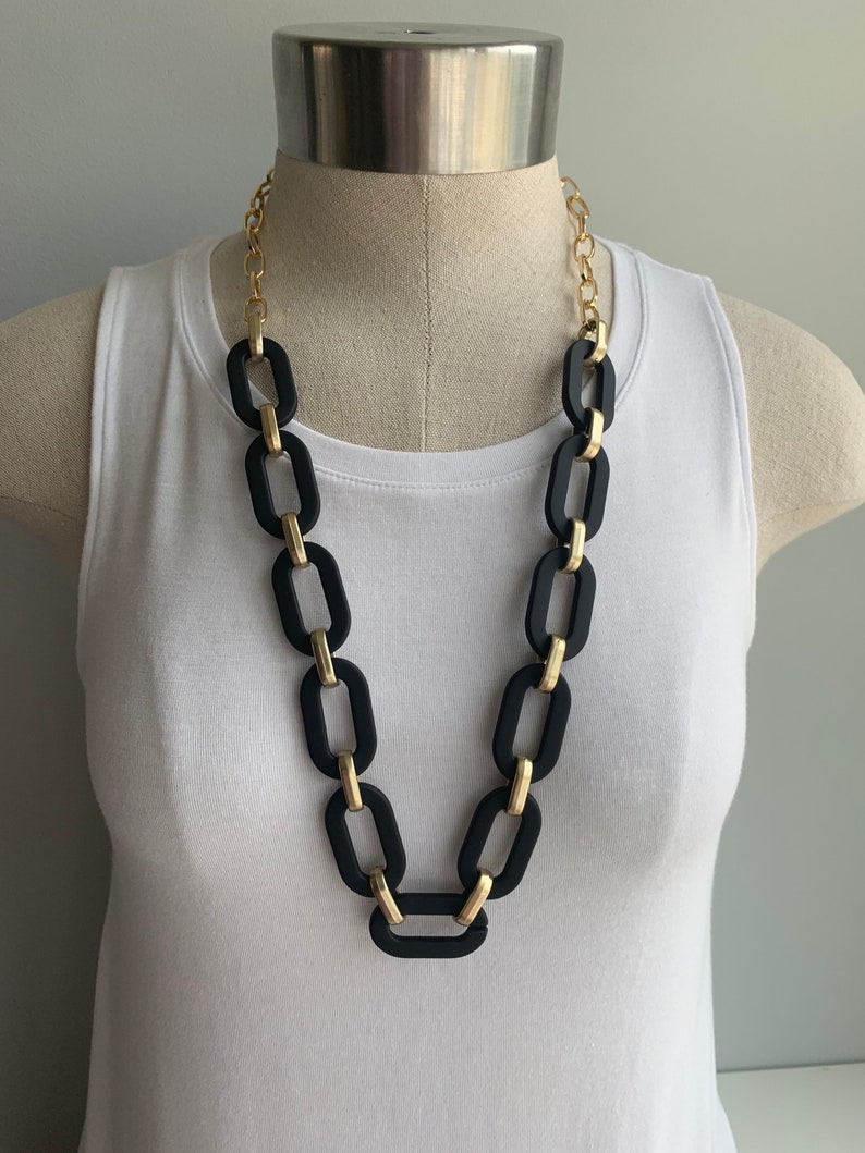 Colorful Acrylic Chain Necklace, Long Chain Necklace, Thick Chain ...