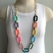 Colorful Acrylic Chain Necklace, Long Chain Necklace, Thick Chain ...