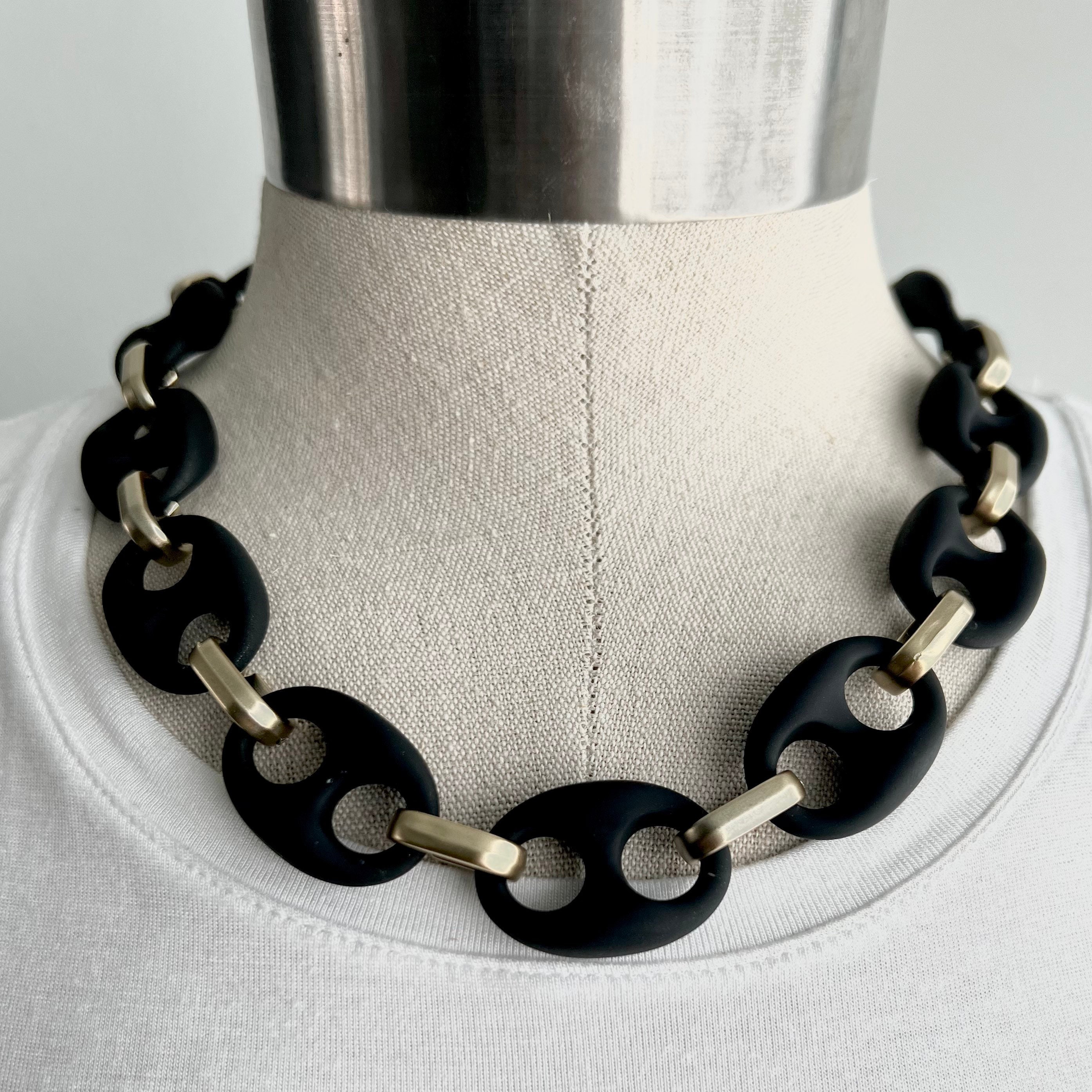 Chunky Chain Necklace Acrylic Link Necklace Long Chain - Etsy