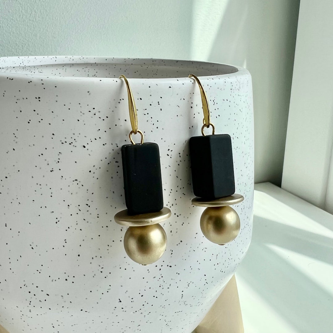Modern Earrings, Geometric Earrings, Cuboid Earrings, Minimalist ...