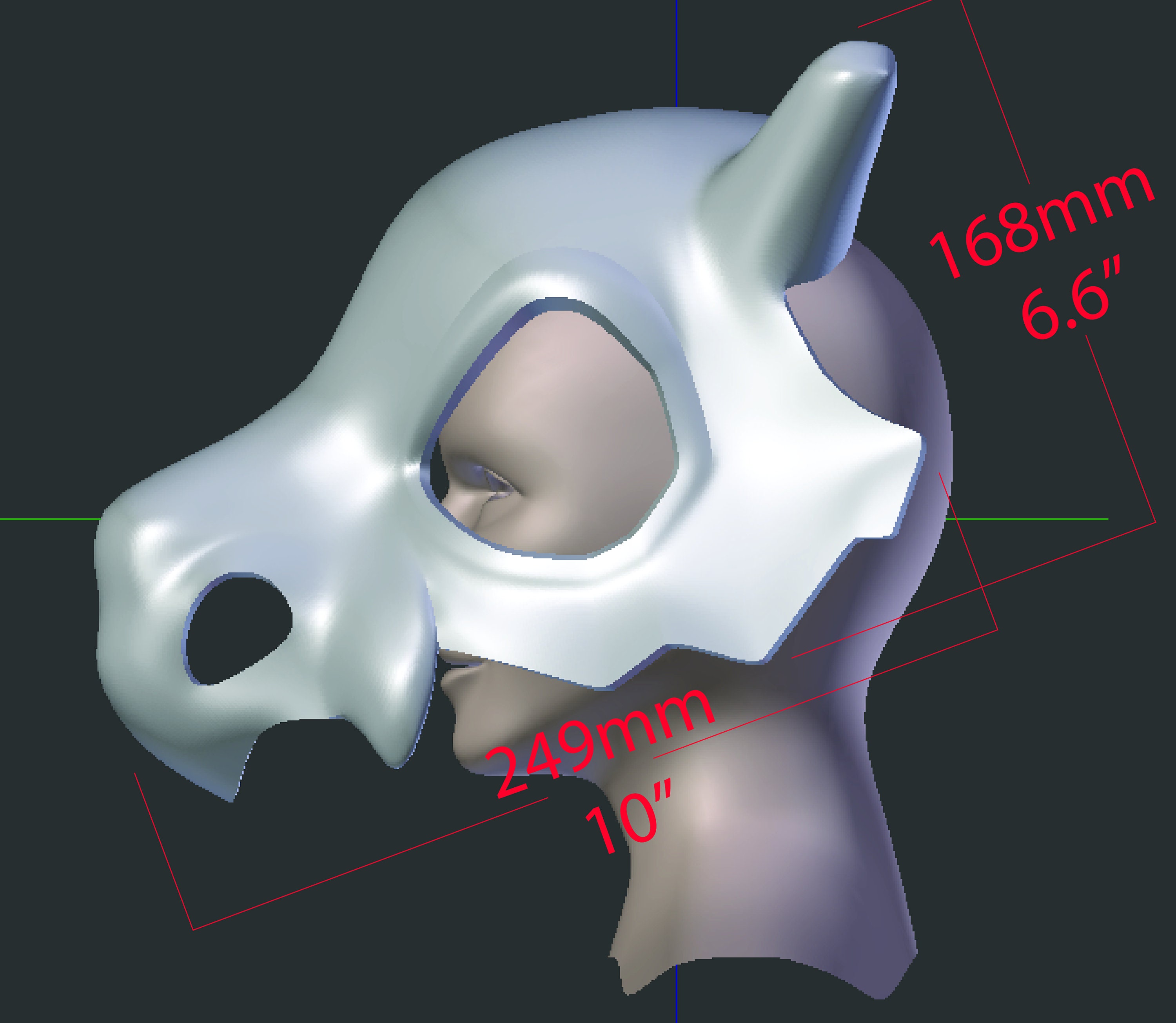 Cubone Skull Mask | Etsy