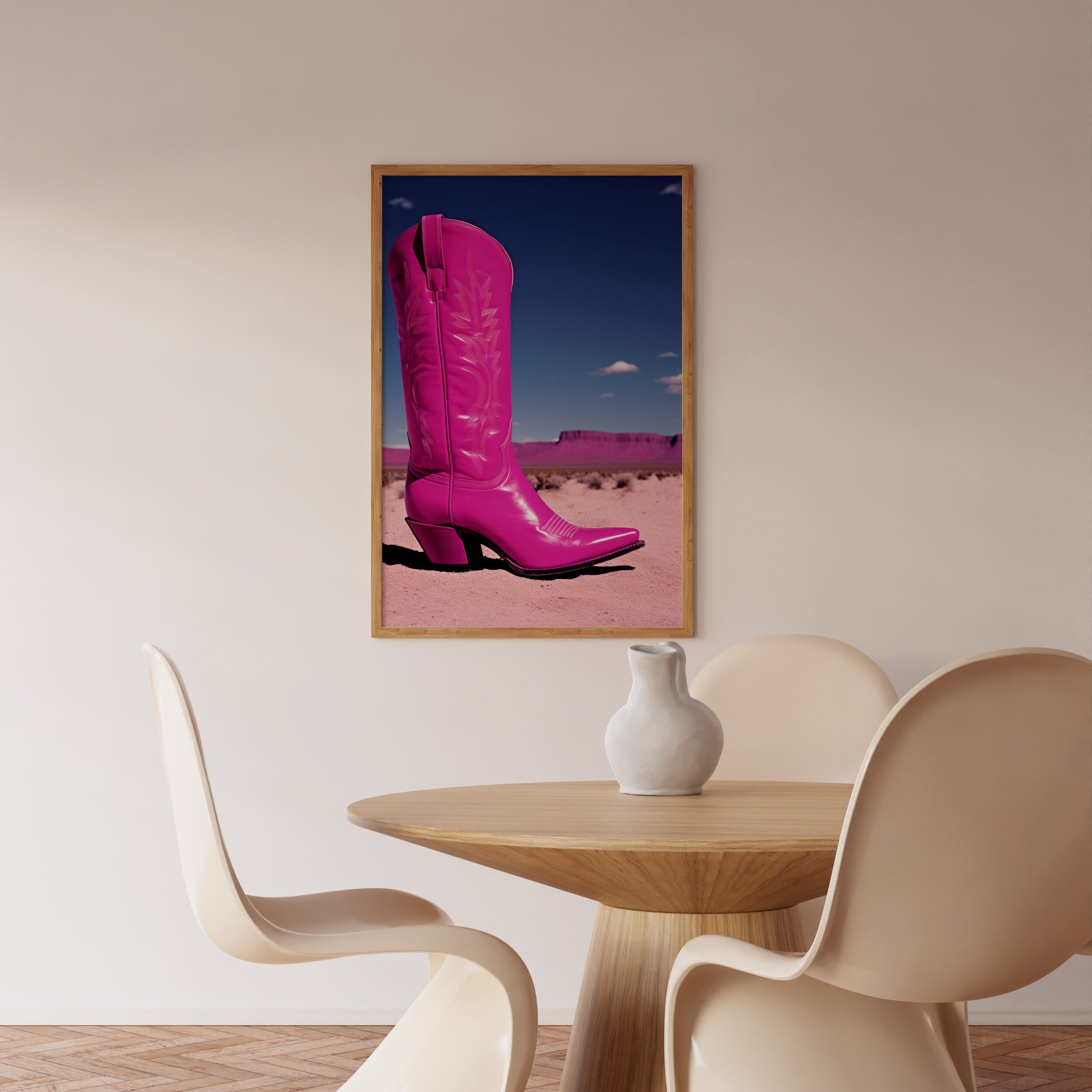 Hot Pink Cowboy Boot Wall Art digital Download - Etsy