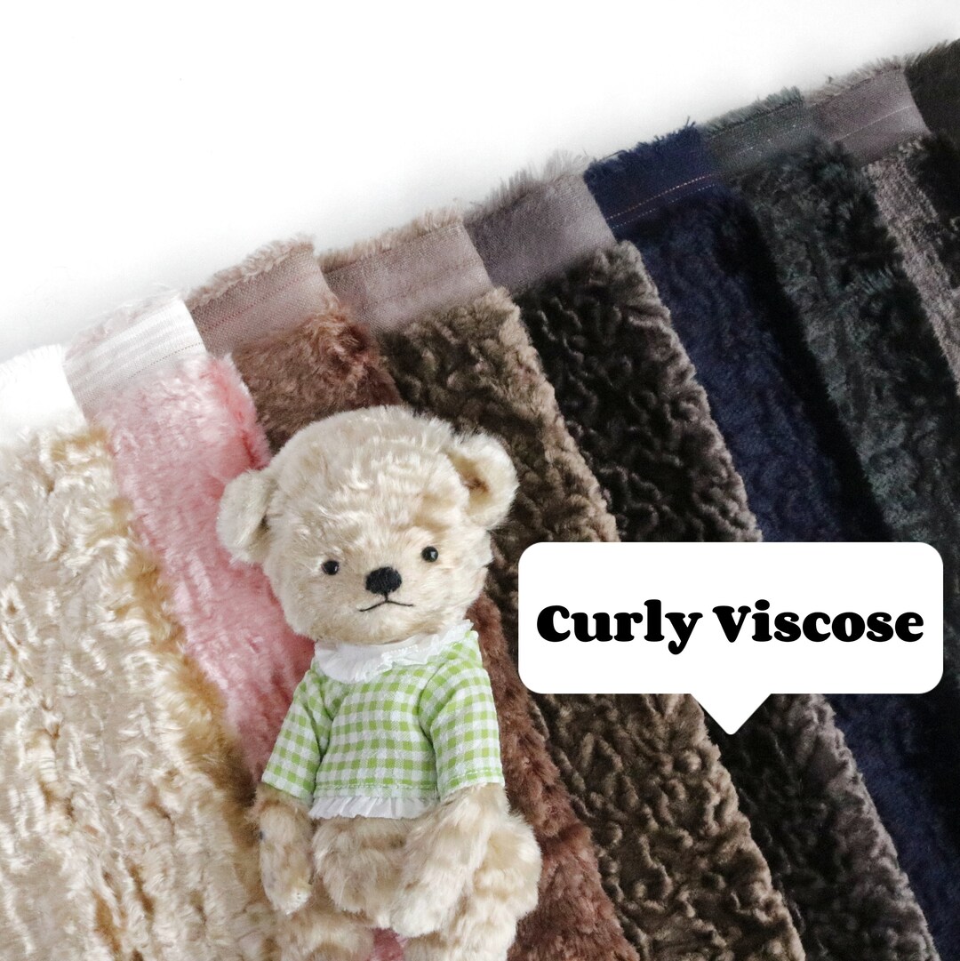 NEW Curly Viscose Fabric for Teddy Bear on Cotton Base Teddy Bear ...