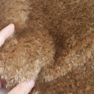Fuzzy Teddy Bear Fur Fabric Fluffy Plush Fur Material Curly Minky Fur ...