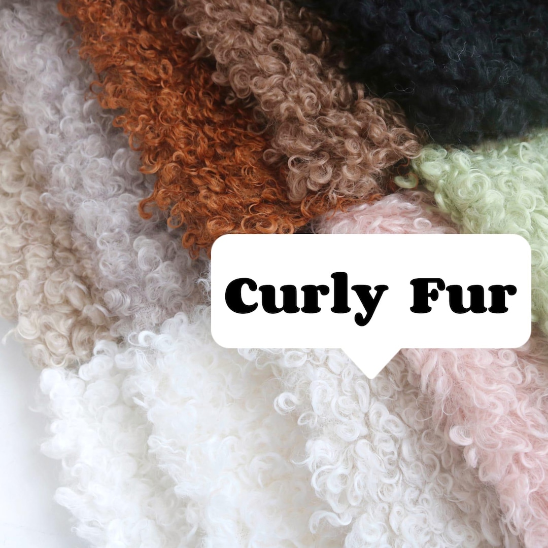 Soft Curly Teddy Bear Fur Fabric Curly Faux Fur Curly Pile Plushie ...