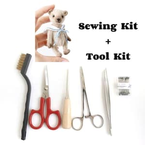 Mini Bear Sewing Kit Artist Teddy Bear Craft Kit DIY Miniature Bear ...