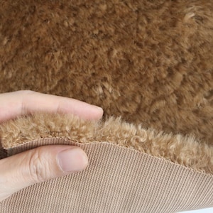Fuzzy Teddy Bear Fur Fabric Fluffy Plush Fur Material Curly Minky Fur ...