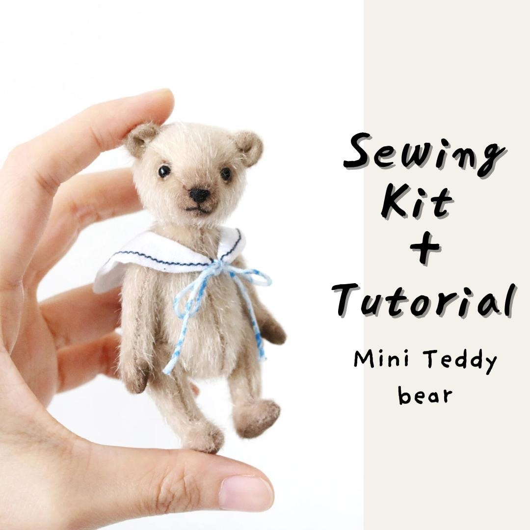 Mini Bear Sewing Kit Artist Teddy Bear Craft Kit DIY Miniature Bear ...