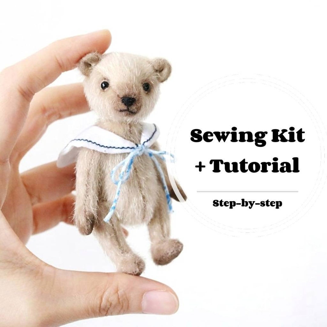 Artist Teddy Bear Sewing Kit Mini Bear Sewing Kit for Miniature Bear ...