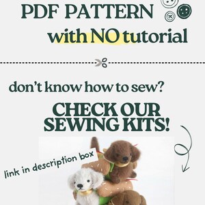 Dachshund Sewing Pattern Sausage Dog Plush Stuffed Animals Puppy Soft ...