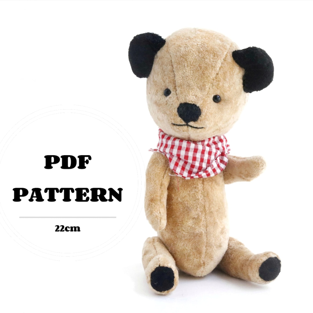 Teddy Bear Sewing Pattern Stuffed Bear PDF Pattern to Download Bear ...
