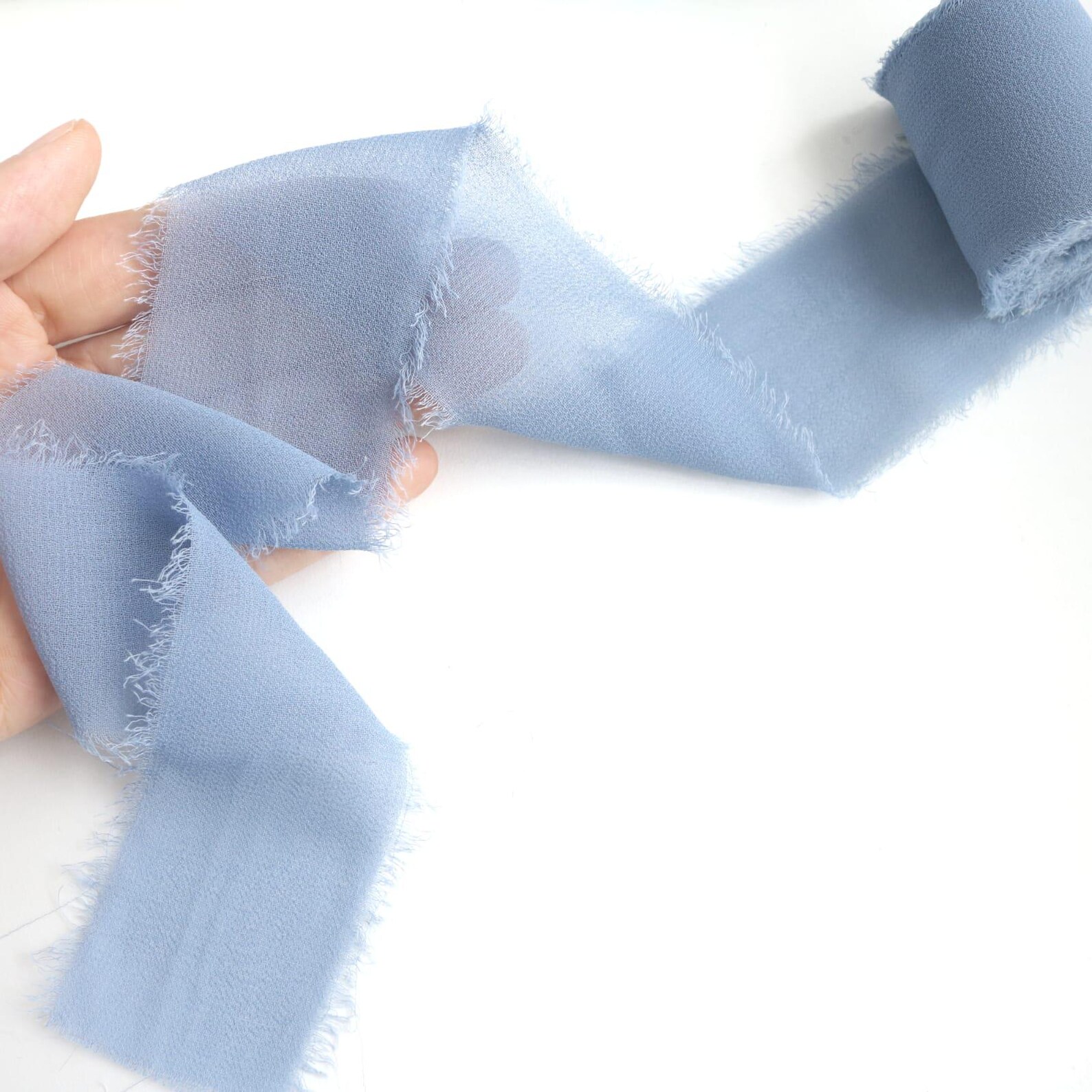 5 Yards Frayed Edge Chiffon Ribbon Teddy Bear Ribbon Bouquet Ribbon ...
