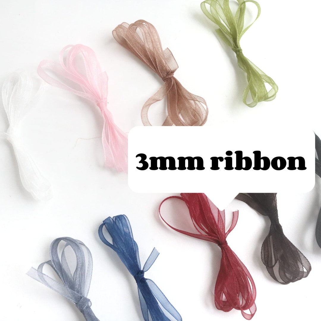 5.5yards- 3mm Extra Thin Ribbon Blythe Bjd Doll Clothes Skinny Ribbon 0 ...