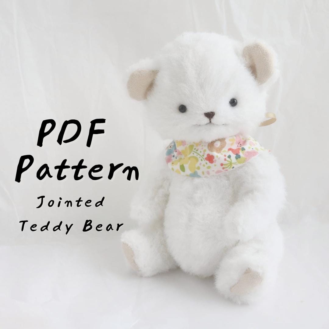 White Bear Sewing Pattern Jointed Bear Sewing Pattern Artist Teddy Bear ...