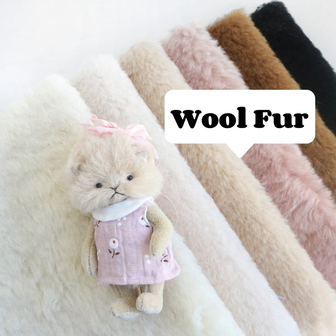 Wool Fur Fabric Mini Teddy Bear Fur Material Fuzzy Softie - Etsy