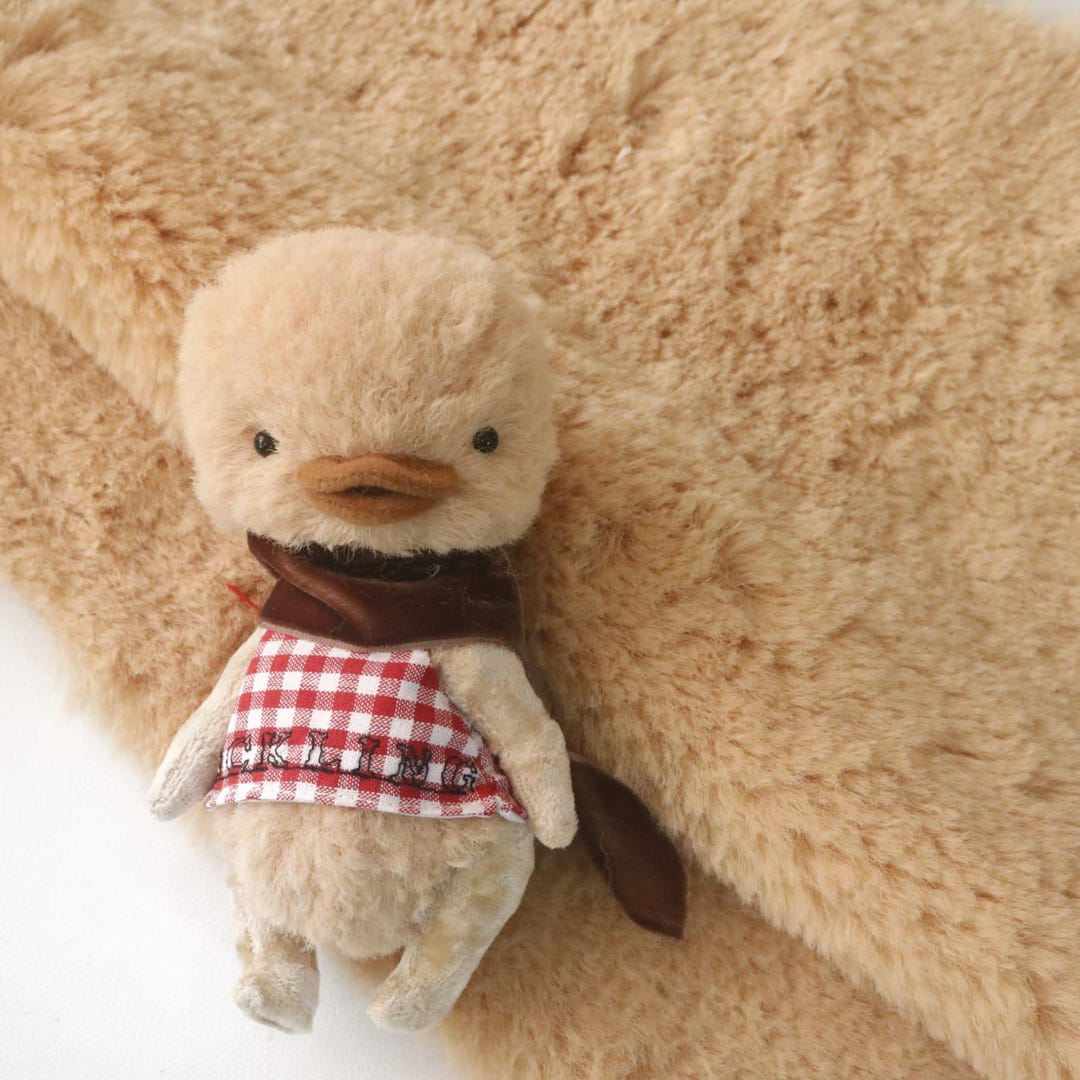 Orange Faux Fur for Duckling Plush Making Teddy Bear Fur Fabric Artist ...