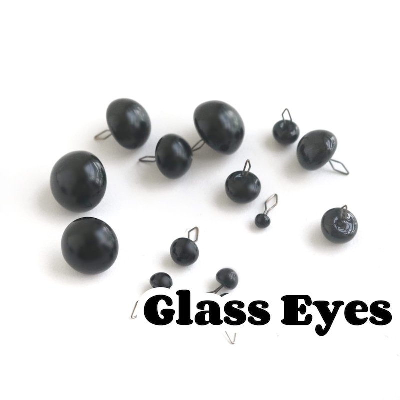 Black Glass Eyes on Loop - Etsy