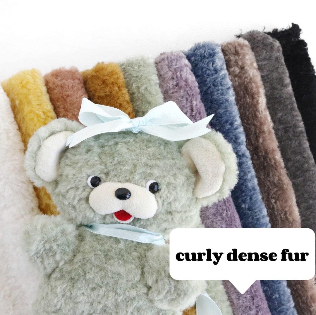 Cuddly Teddy Bear Fur Fabric Curly Plushies Making Material Curly Faux ...