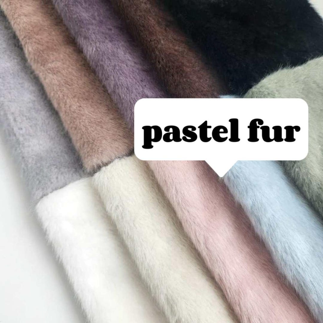 14mm Pastel Faux Fur Mini Bear Fabric Soft Toy Fur Plushies Fur Fabric ...