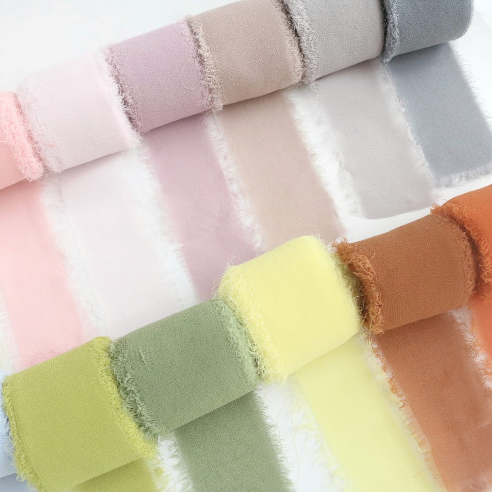 5 Yards Frayed Edge Chiffon Ribbon Teddy Bear Ribbon Bouquet Ribbon ...