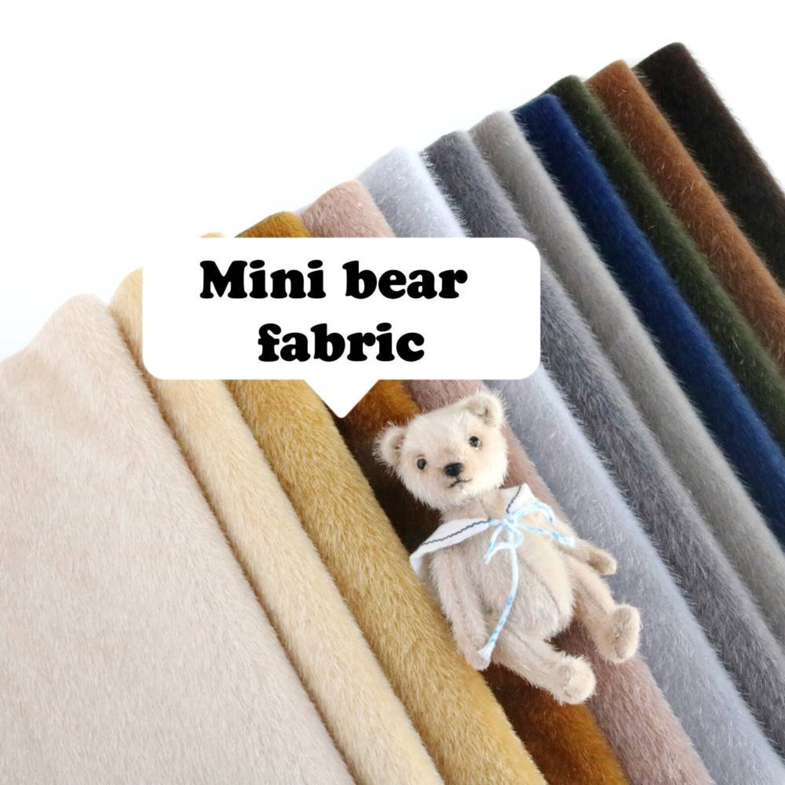 Miniature Bear Fabric Long Pile Mini Bear Fabric Mini Faux Fur - Etsy