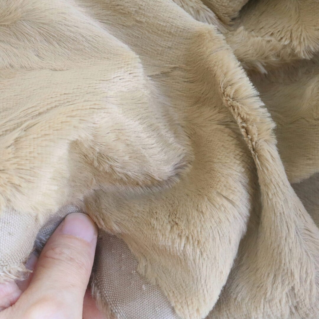 Light Brown Viscose Fur for Teddy Bear Making Artist Bear Viscose Fur Fabric Mini Bear Fabric ...