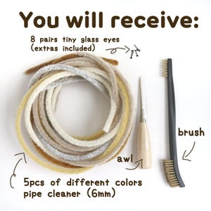 Pipe Cleaner Craft Kit Set Poodle Pipe Cleaner DIY Kit Wool Dense Pipe ...