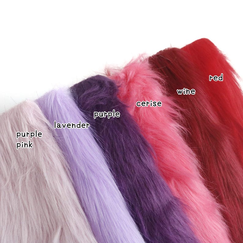 Furry Fur Fabric Long Pile Fox Fake Fur 50mm Fursuit Supplies Therian ...