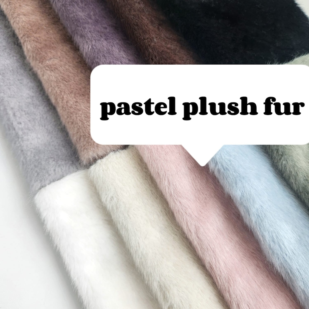 15mm Pastel Fur Fabric Fursuit Paw Pad Fur Material Mini Bear Fabric ...