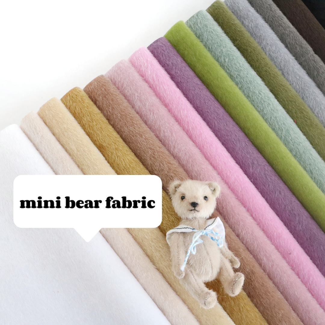 Mini Bear Fabric for Miniature Teddy Bear Making Miniature Shiny Sassy ...