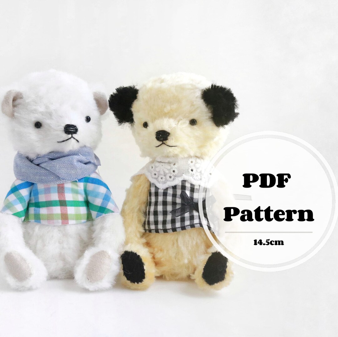 Artist Bear Sewing Pattern Teddy Bear Pattern to Sew Artist Teddy Bear ...