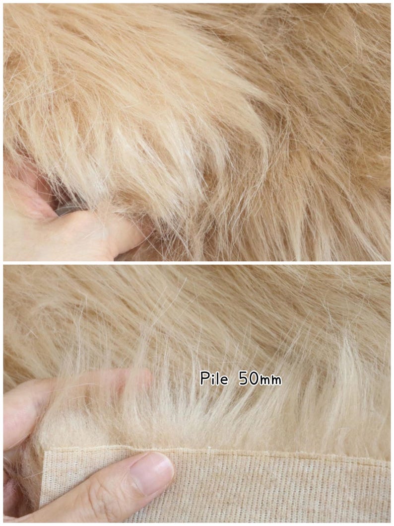 Furry Fur Fabric Long Pile Fox Fake Fur 50mm Fursuit Supplies Therian ...