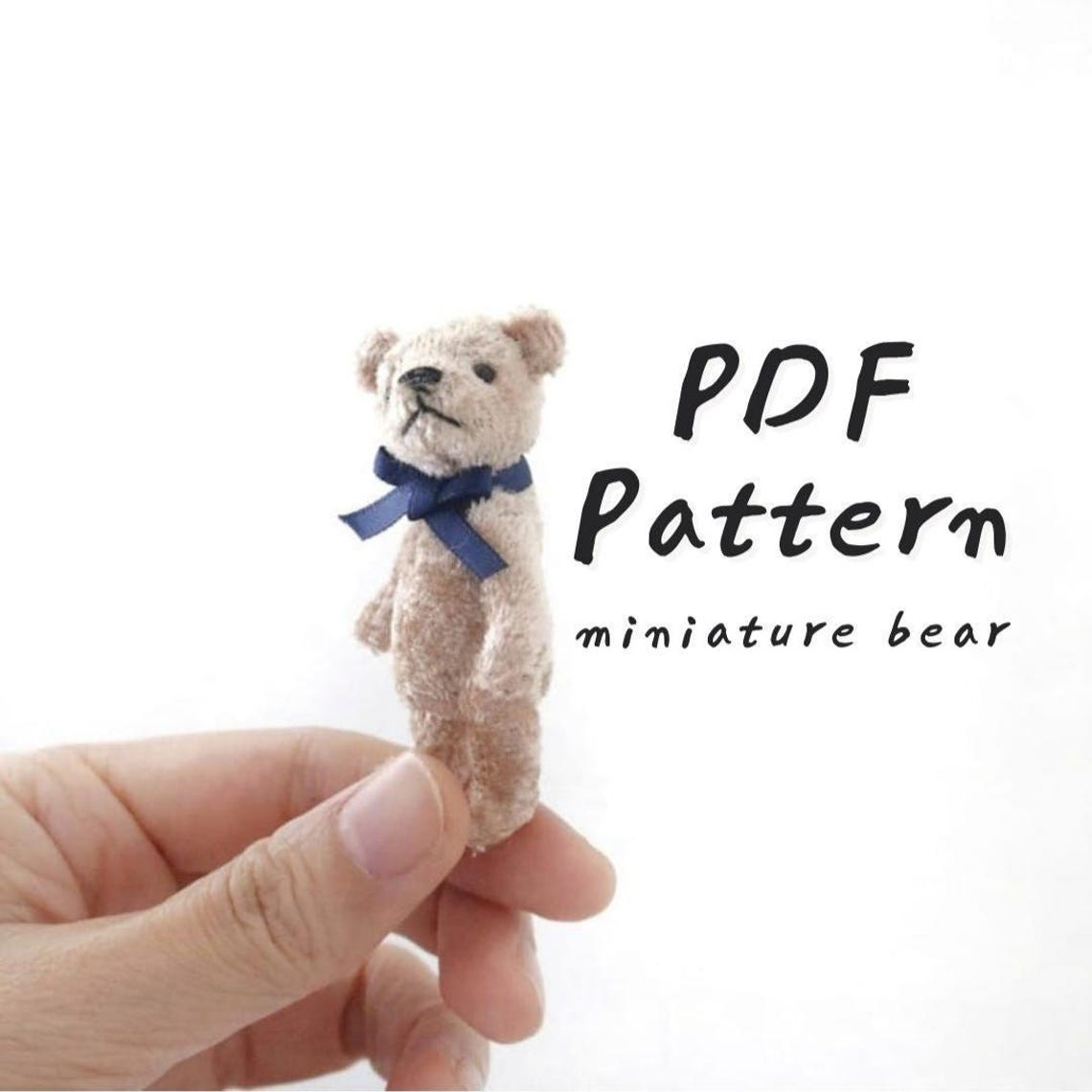 Miniature Bear Pattern to Sew Tiny Teddy Bear Sewing Pattern Mini Bear ...