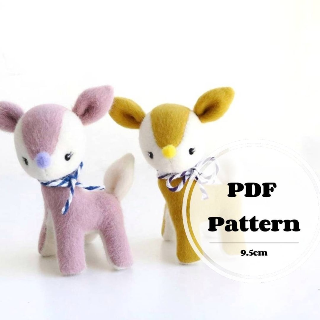 Pattern-deer Sewing Pattern Retro Japan Showa Style Teddy Deer Pdf ...