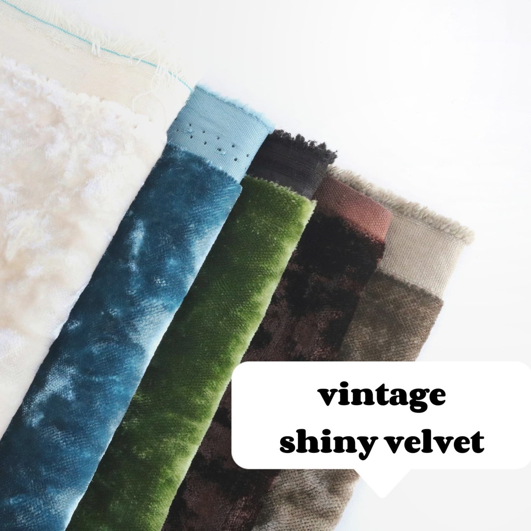 Silky Velvet Fabric Vintage Glossy Velvet Fabric Art Doll Material Soft ...