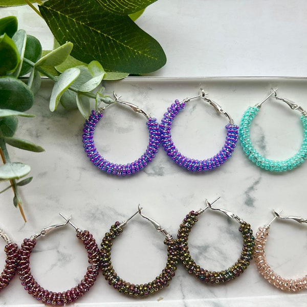 Wire Wrapped Hoops - Etsy