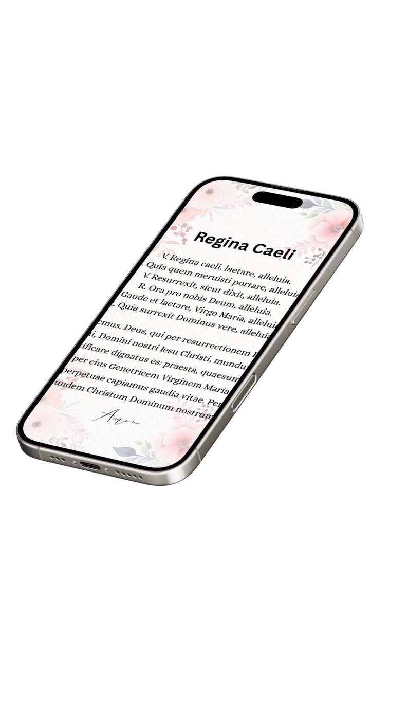 Regina Caeli/queen of Heaven (english and Latin) Digital Prayer Card - Etsy