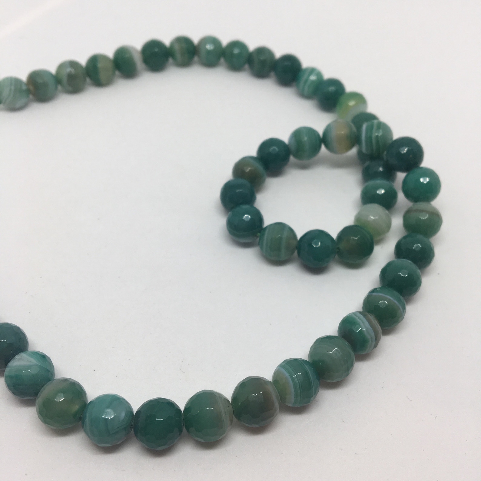 Stones Round Green Marbled Faceted 8mm - Etsy UK