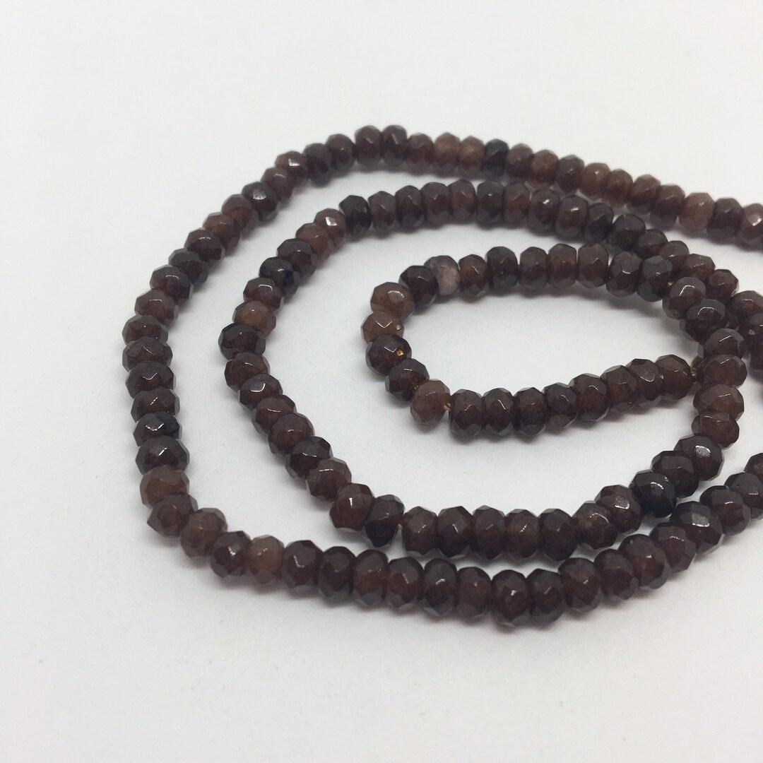 Stones Faceted Brown Washers 4mm - Etsy UK