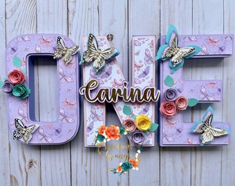 One Floral Letters - Etsy