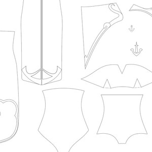 Beidou Genshin Impact Cosplay Sewing Pattern Set - Etsy