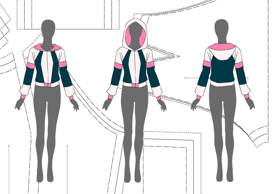 Uraraka Uravity Cosplay Hoodie PATTERN | Etsy
