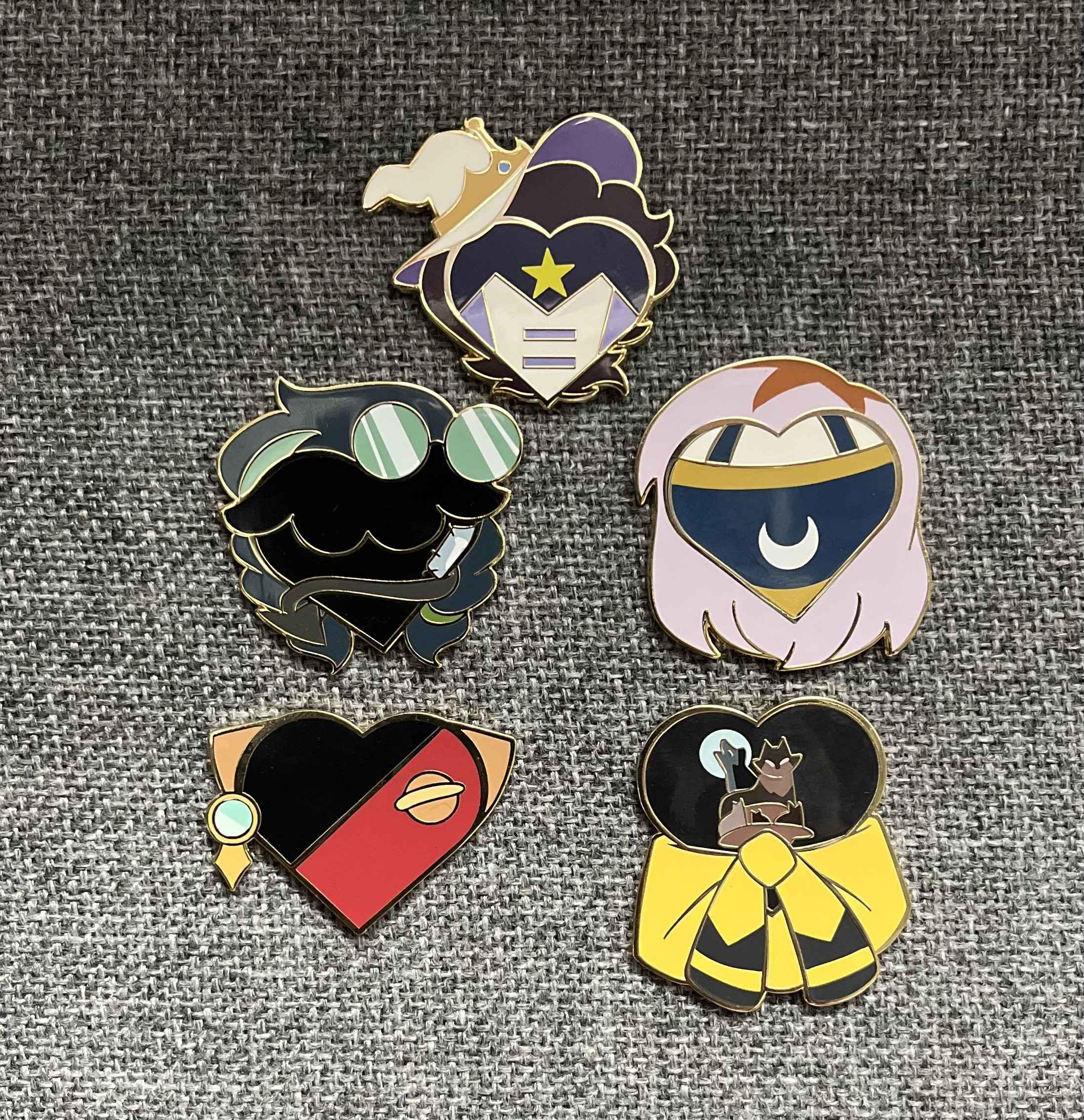 TOH Heart Enamel Pins - Hexside Kids - Etsy