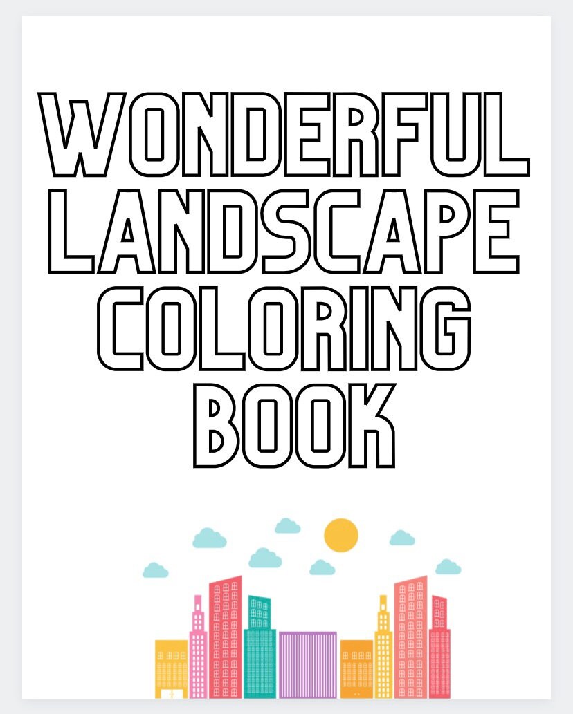 Wonderful Landscapes Coloring Book - Etsy