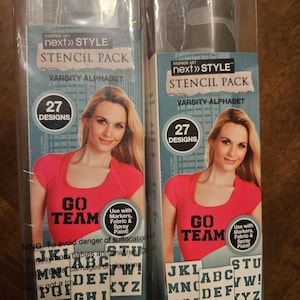 Stencil Pack - Varsity Alphabets - Etsy