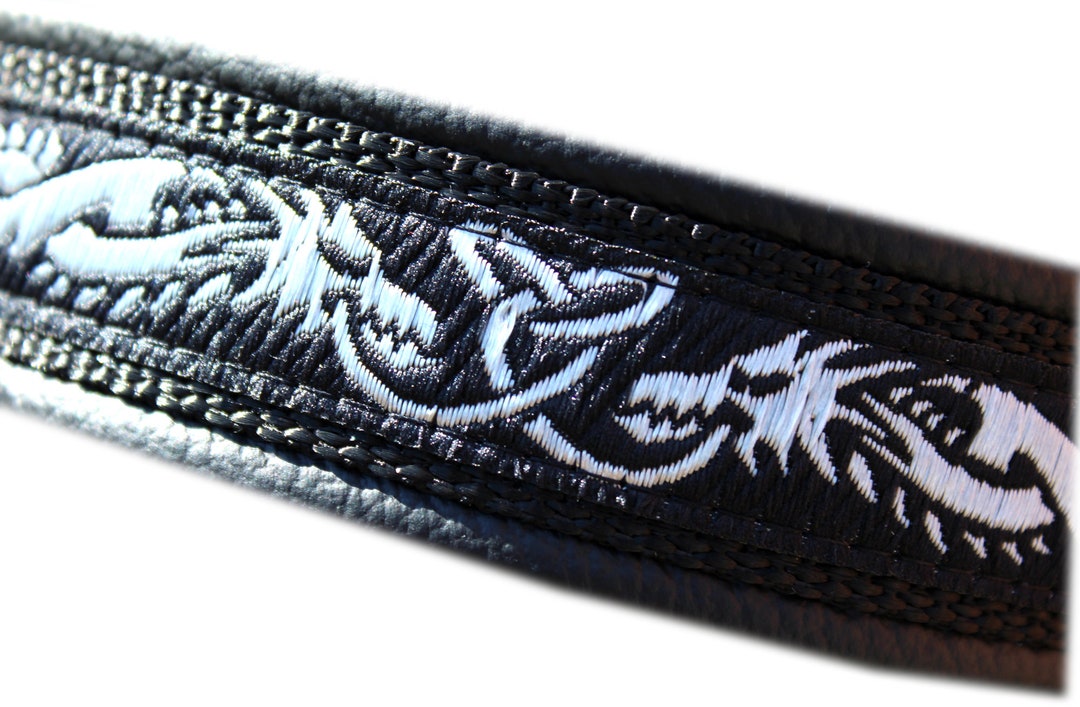 Dragon Dog Collar Leather, Celtic Vikinger, Adjustable With Quick ...