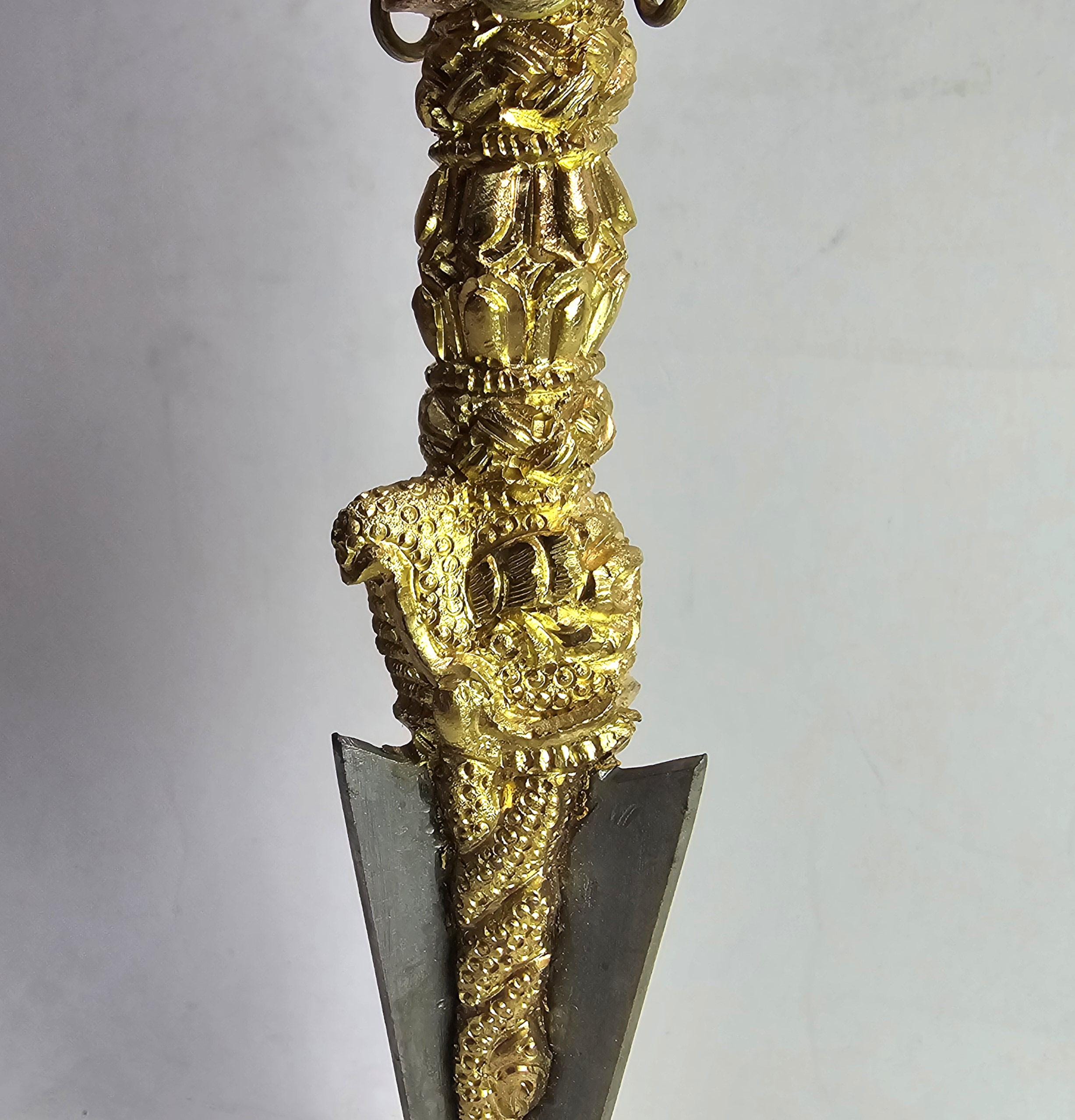 Handcrafted 3-metal Phurba With Stand | Tibetan Ritual Dagger - Etsy