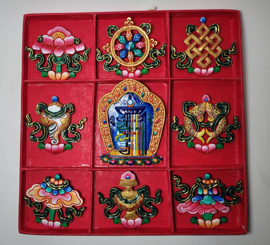 Astamangal Set Tashitage Set 8 Auspicious Symbol Set - Etsy